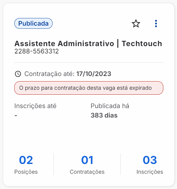 Como criar templates de vaga?