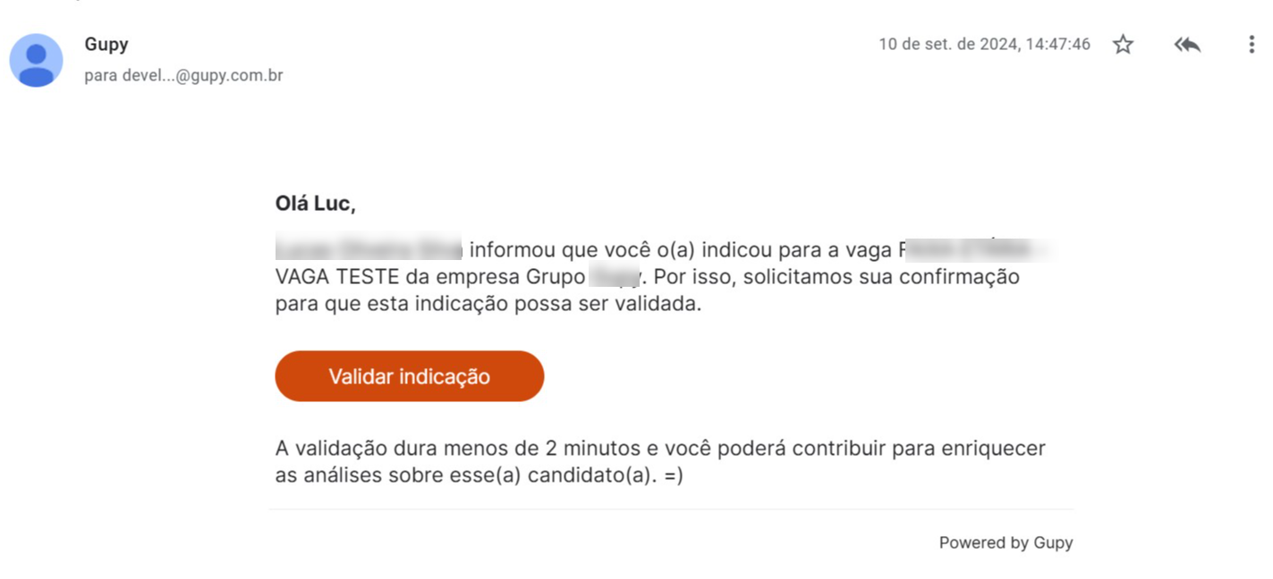 Como validar uma indicação?