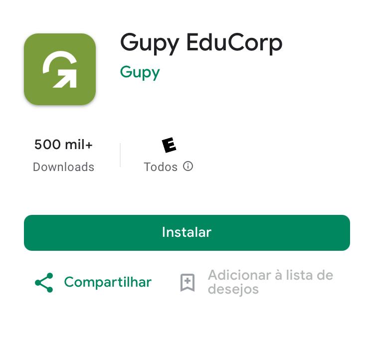 Como baixar o app Gupy EduCorp e como realizo meu acesso?