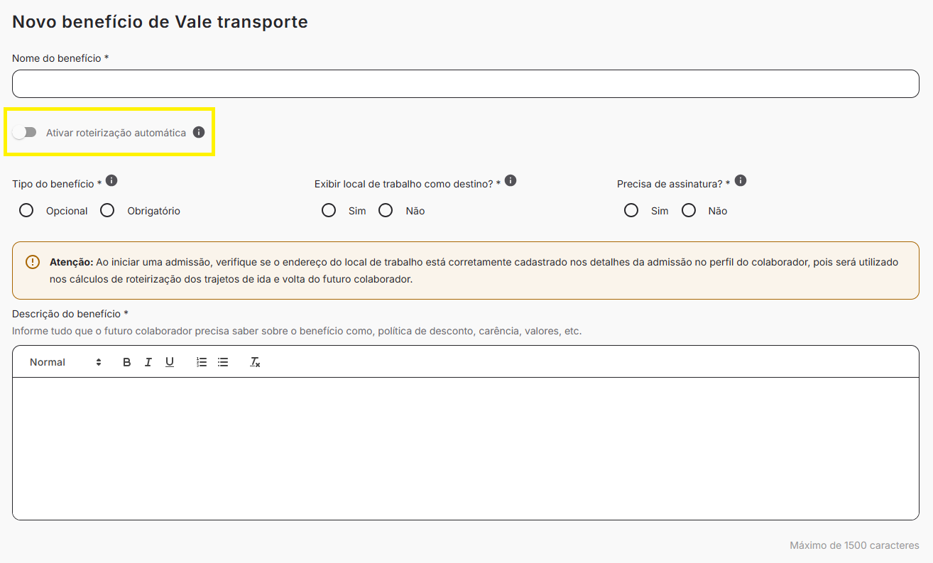 How does the transportation voucher routing integration work?