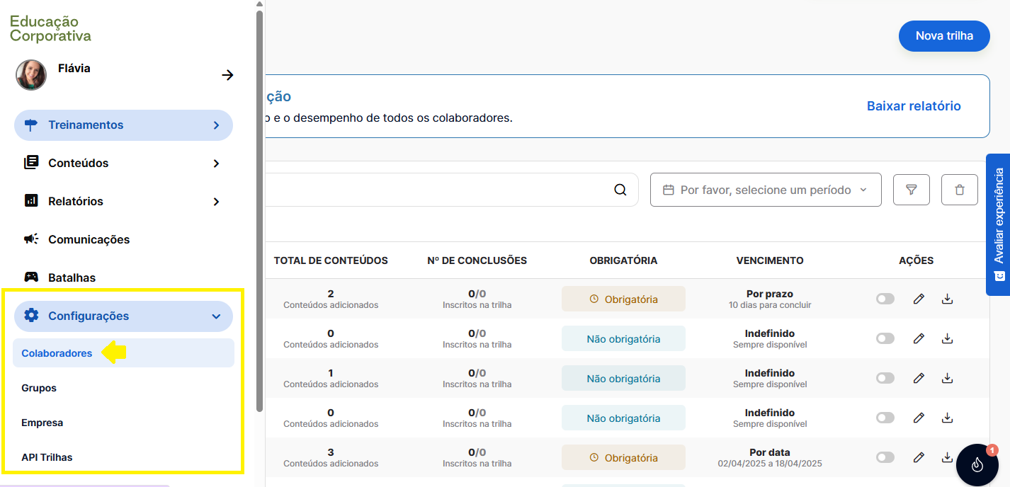 How do I block employees in Gupy Educação Corporativa?