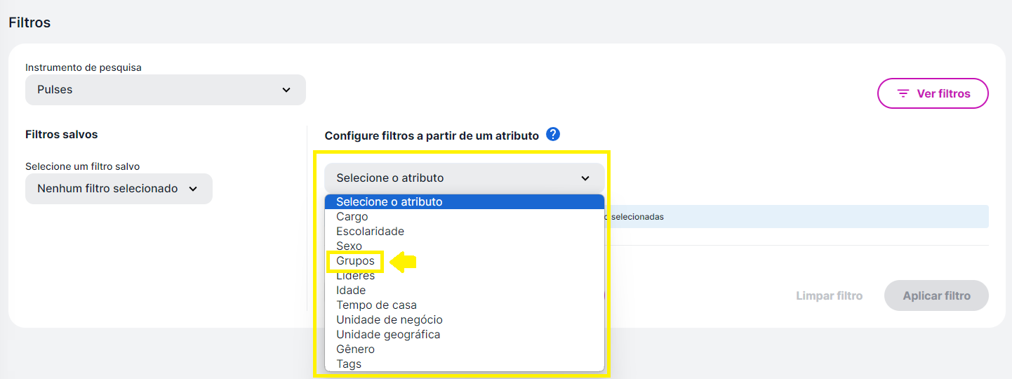 How to view the results by areas?